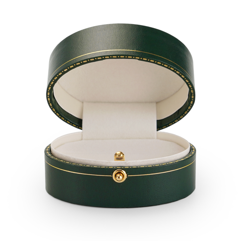 High-end dark green round shape jewelry packaging box Item No.: TC ...