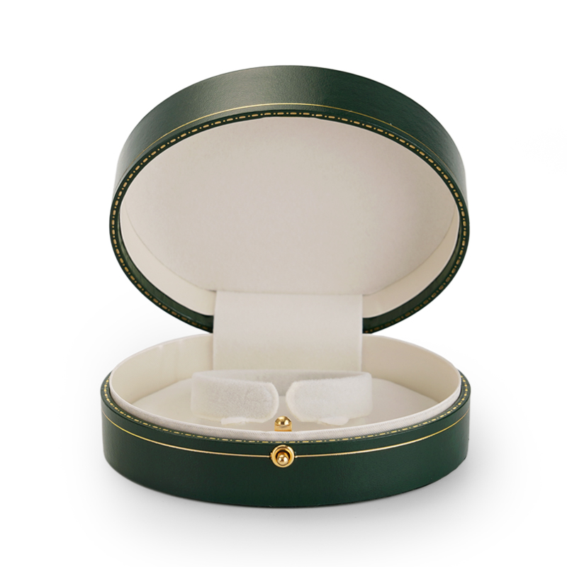 High-end dark green round shape jewelry packaging box Item No.: TC ...