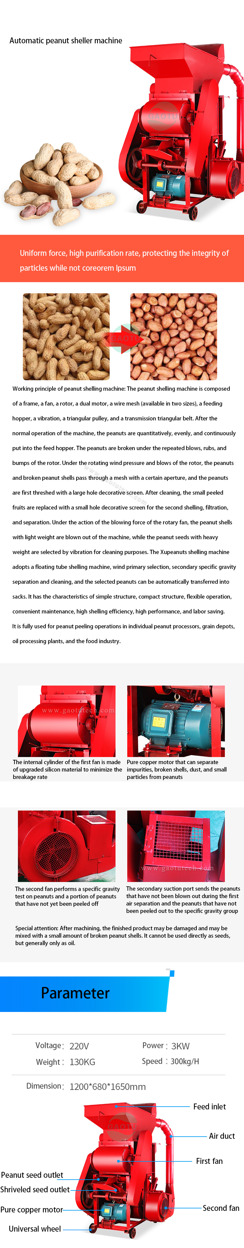 Automatic peanut sheller machine-Qingdao Gaotu Technology Co.,Ltd